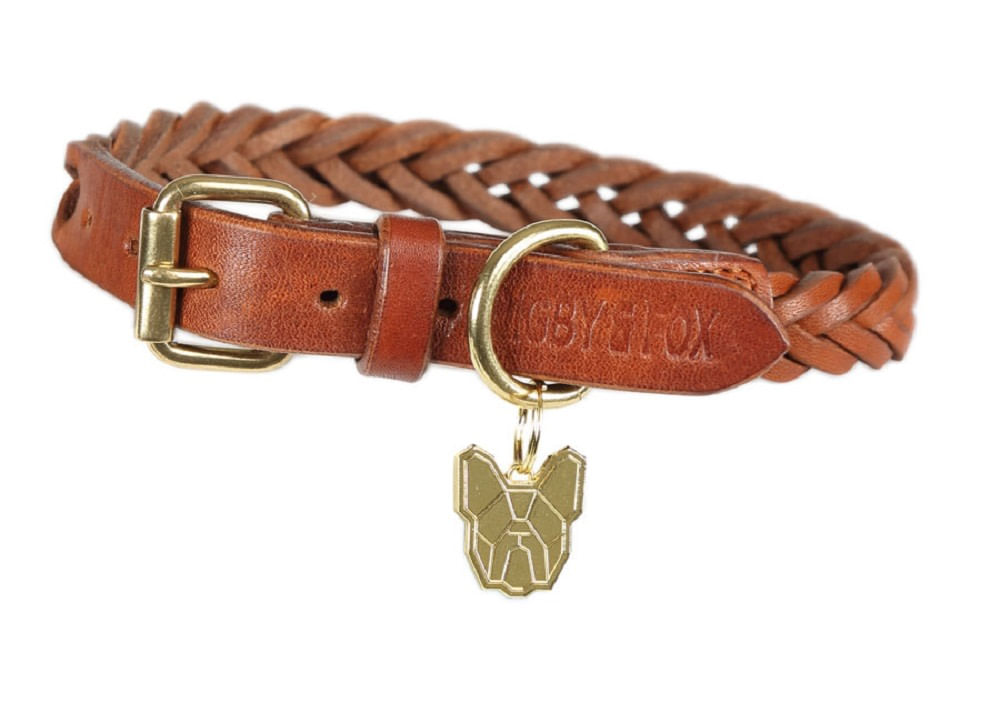 Digby & Fox Plaited Dog Collar - Tan - Digby & Fox-6634-Tan - Bit of ...