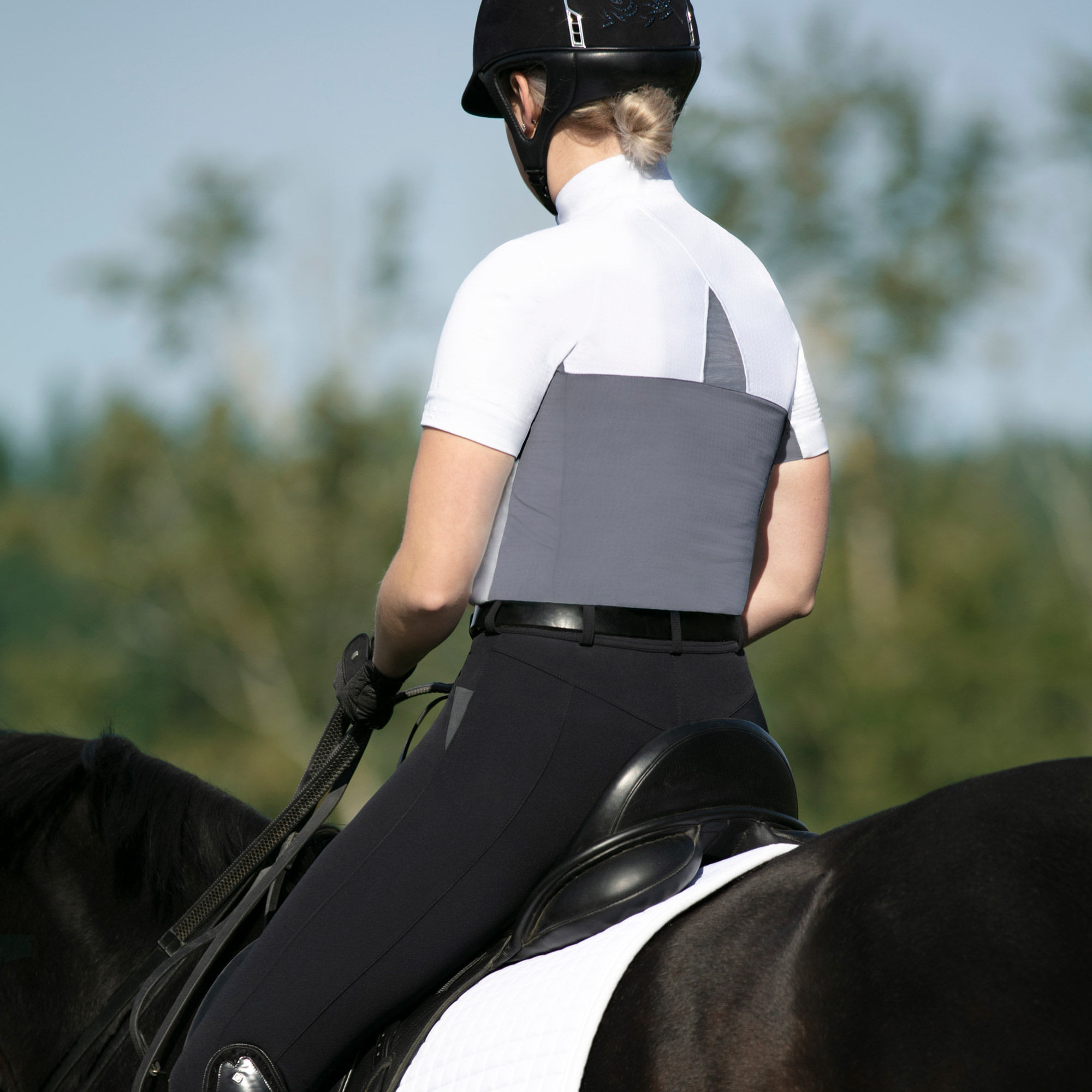 Irideon Women's Ciara Short Sleeve IceFil Show Shirt - White/Dove Grey ...