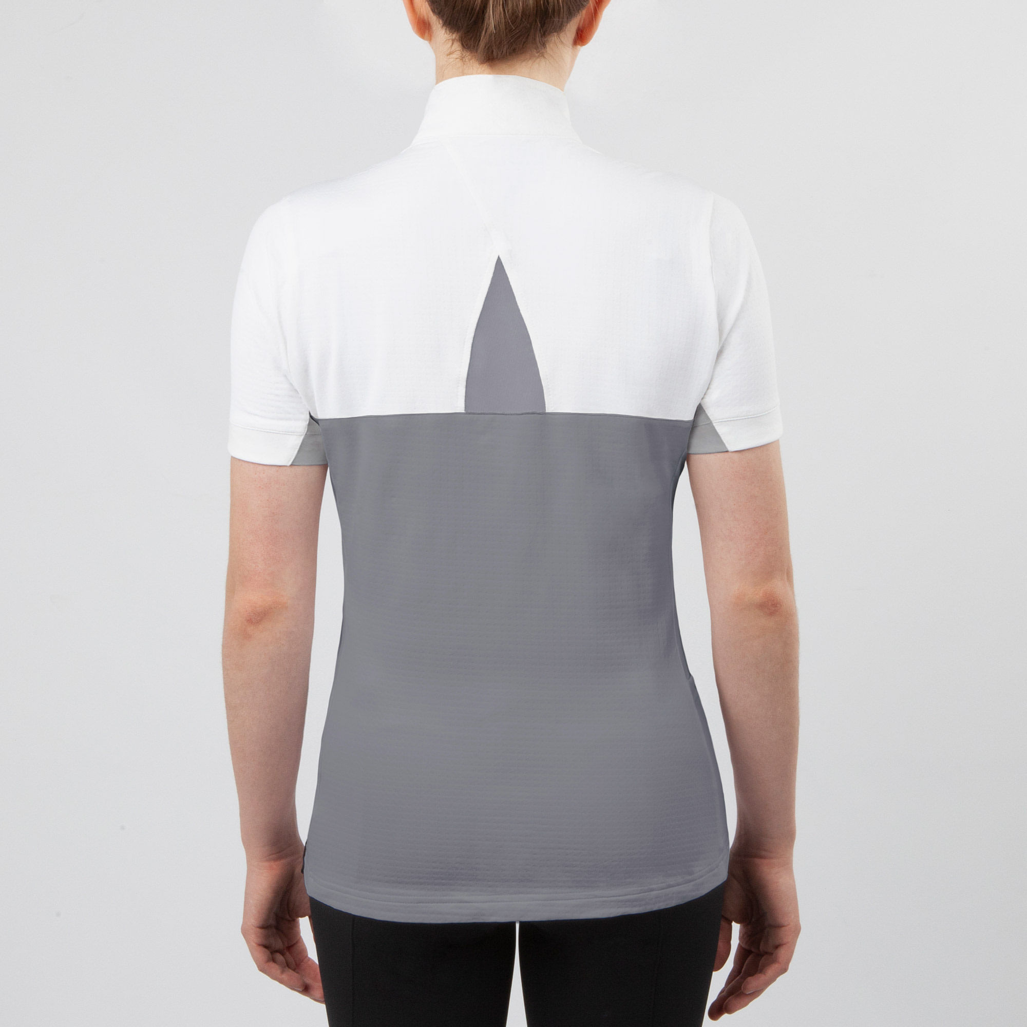 Irideon Women's Ciara Short Sleeve IceFil Show Shirt - White/Dove Grey ...