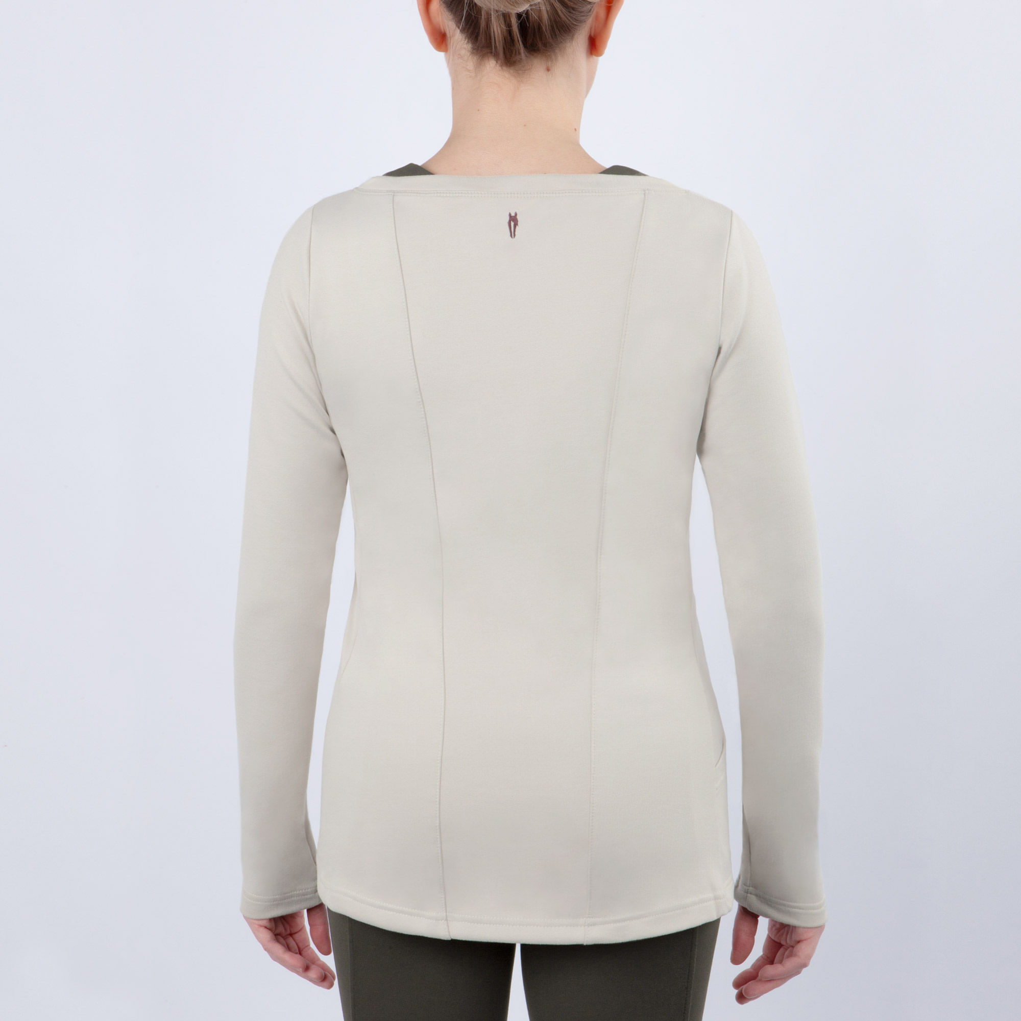 Irideon Women's Himalayer Long Sleeve Boat Neck Shirt - Birch/Cavalry ...