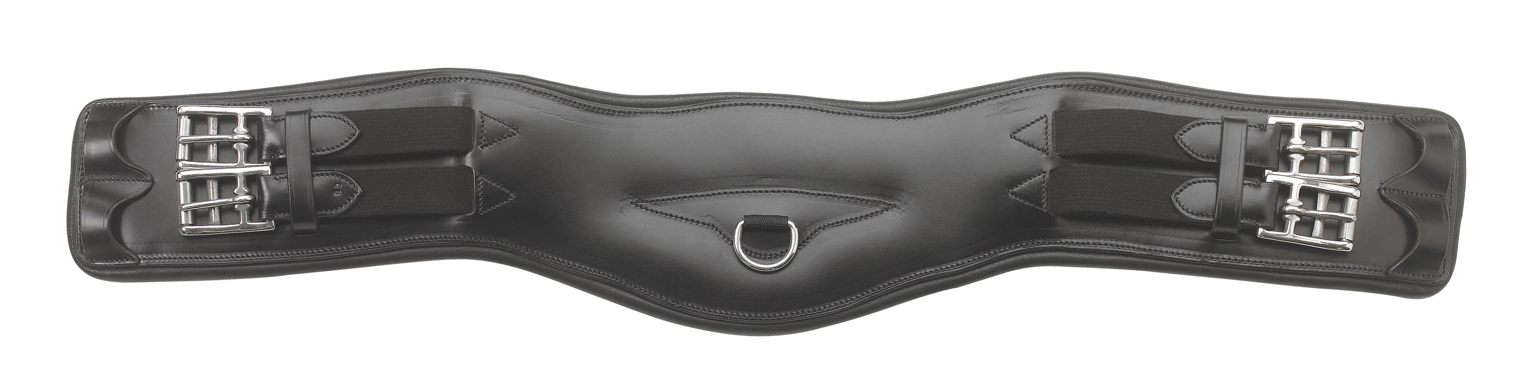 Ovation Leather Comfort Dressage Girth - Black - Ovation-467002-Black ...