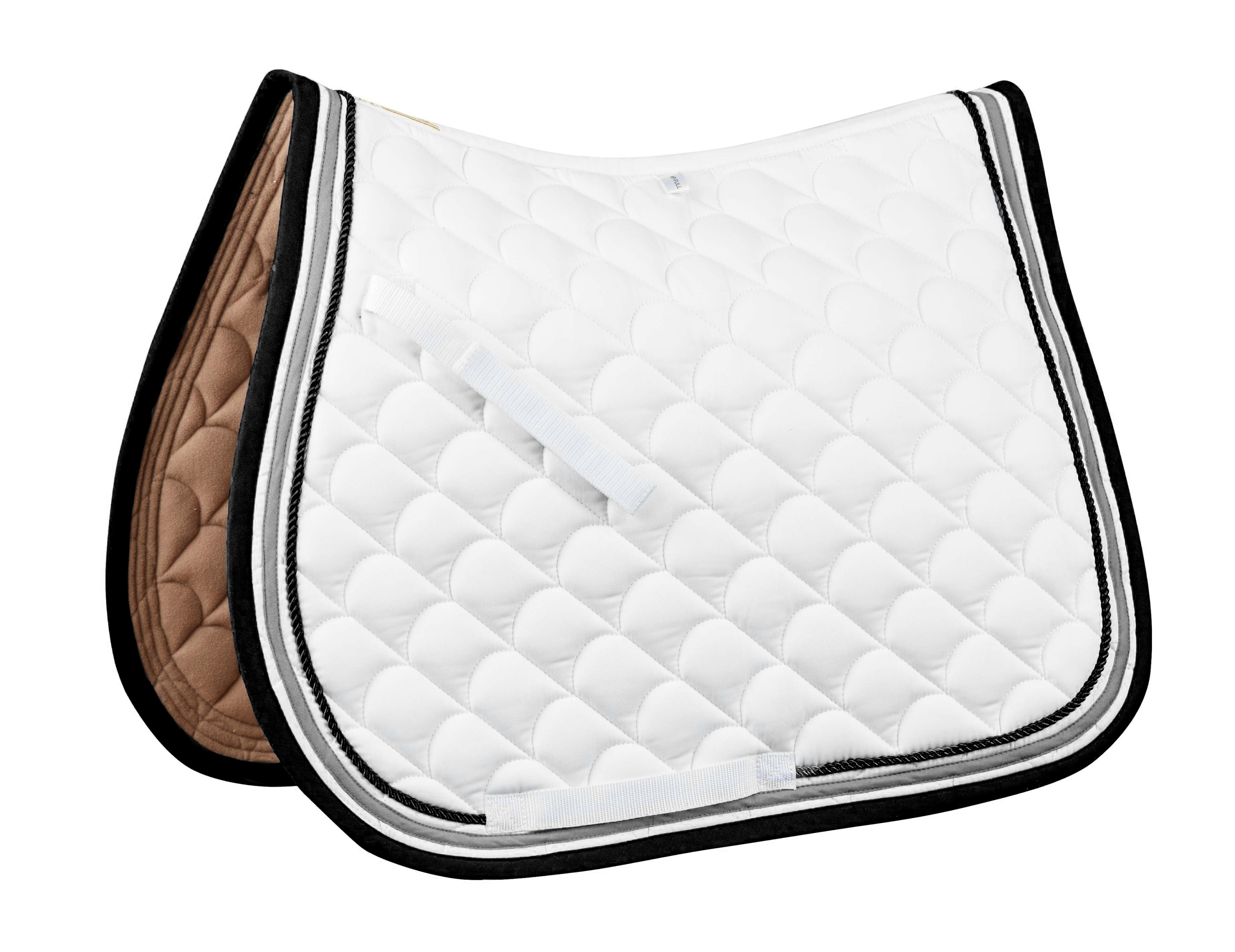 Roma Crescent All Purpose Saddle Pad - White/Grey/Black - Roma ...
