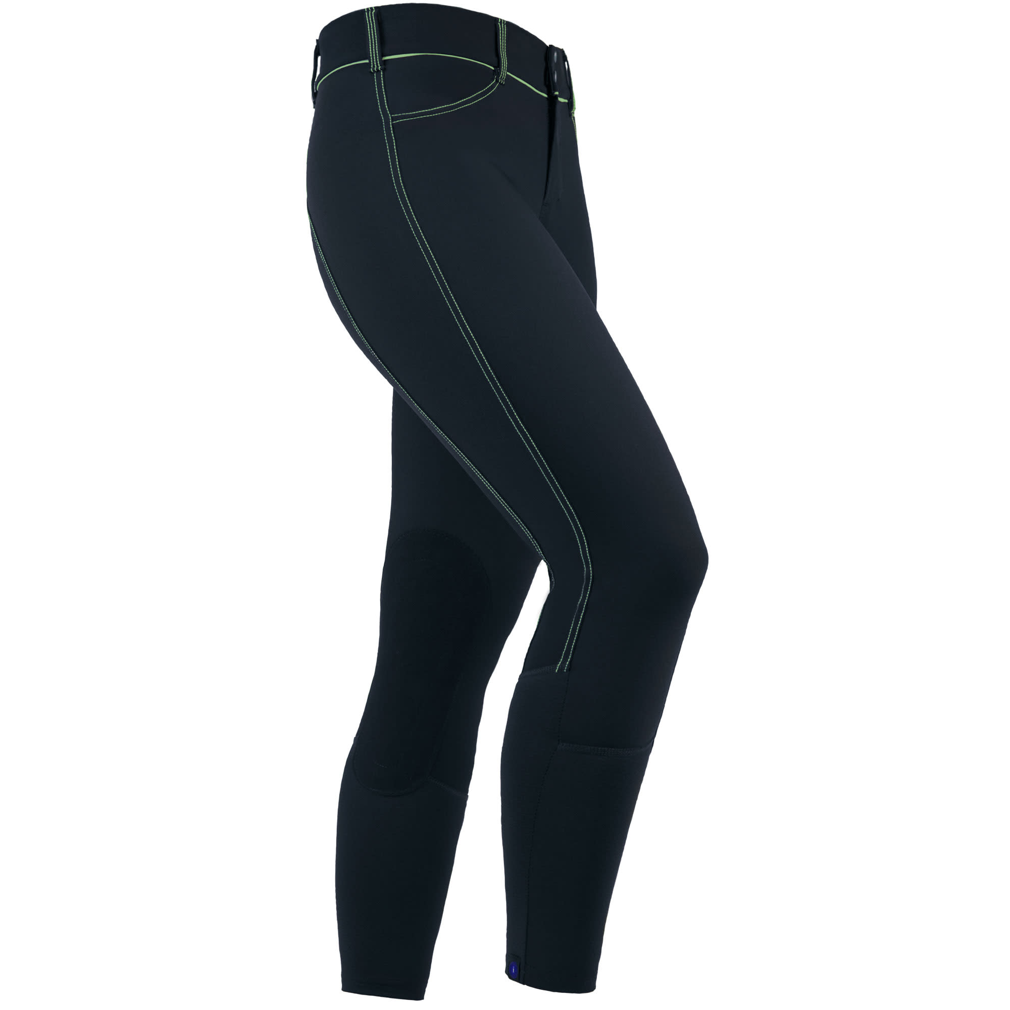 Irideon Kids' Zanzibar Knee Patch Breeches - Navy/Apple - Irideon-30 ...