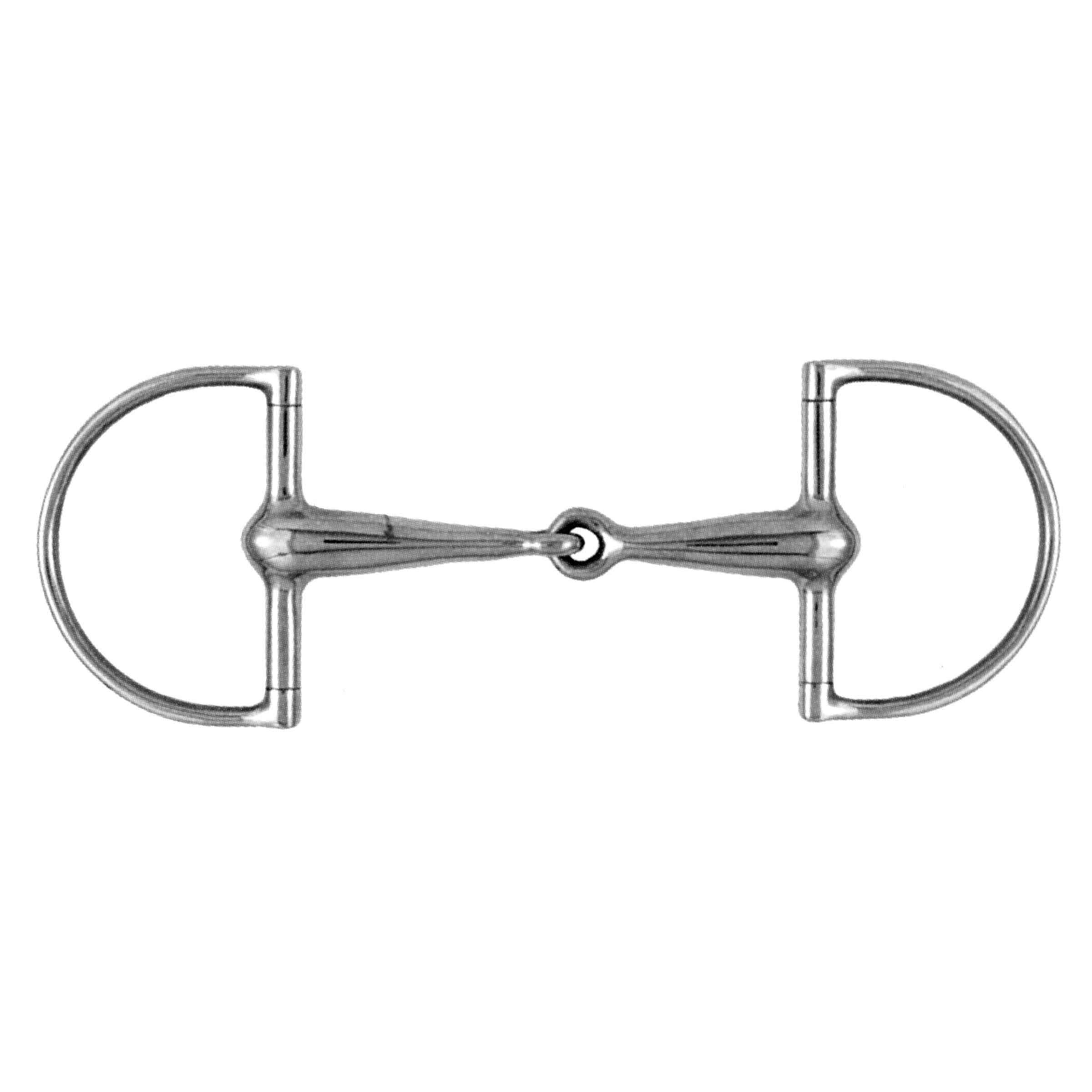 Korsteel Stainless Steel Thick Hollow Mouth Hunter Dee Ring Snaffle Bit ...