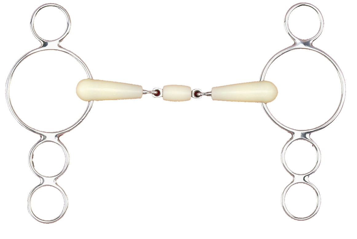 Happy Mouth Bits Double Jointed Roller 3-Ring Gag - Happy Mouth Bits ...