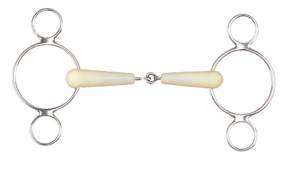 Happy Mouth Bits Jointed 2-Ring Gag - Happy Mouth Bits-452955-Stainless ...