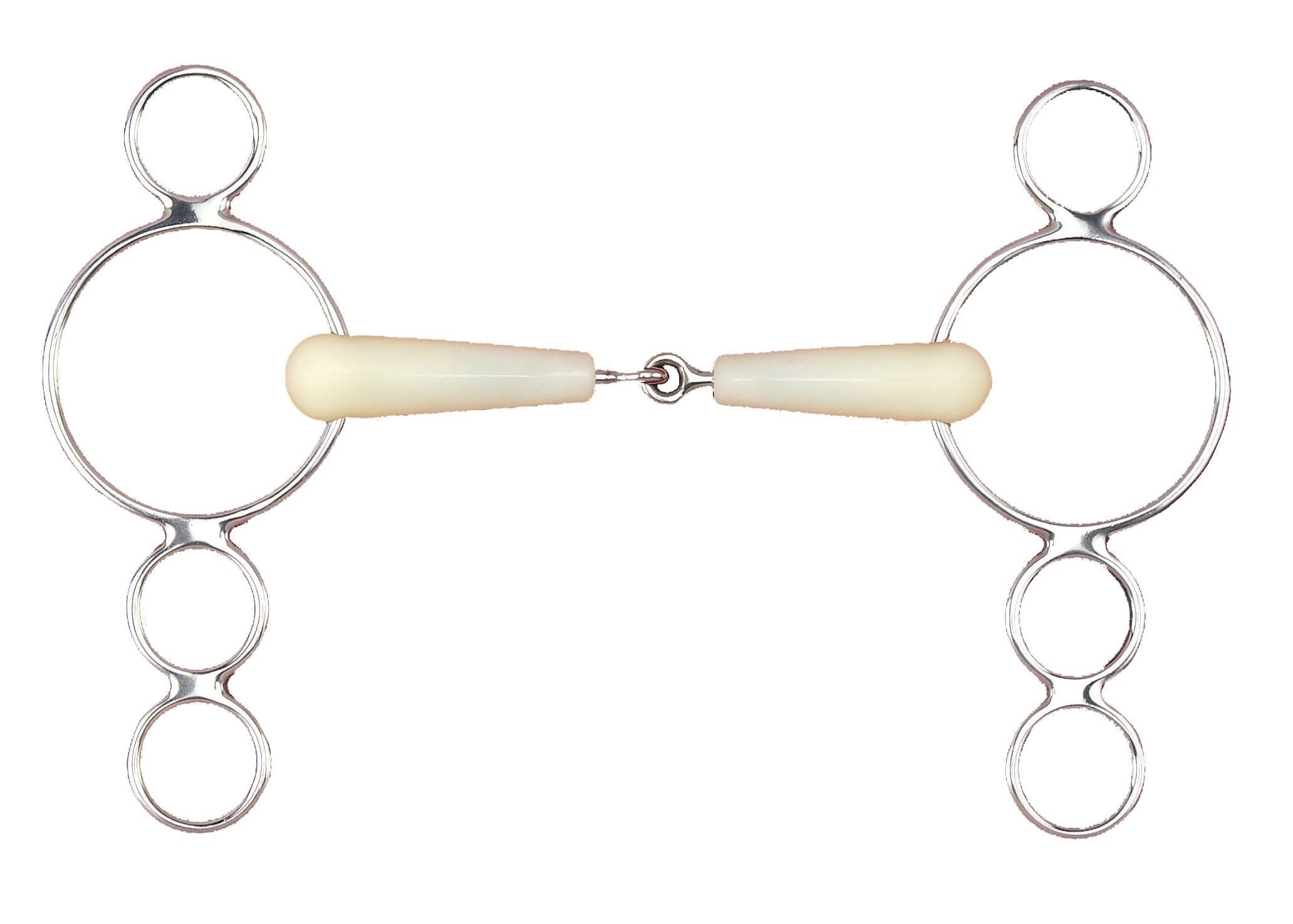 Happy Mouth Bits Jointed 3-Ring Gag - Happy Mouth Bits-452950-Stainless ...