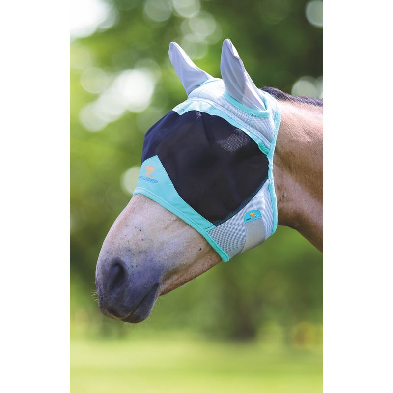 Shires Air Motion Fly Mask w/Ears - Aqua - Shires-6676-AQUA - Bit of ...