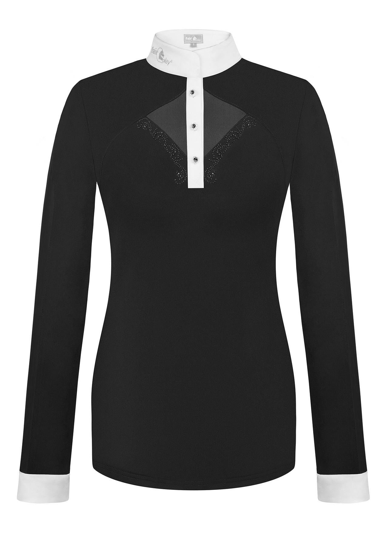 Fair Play Women's Cathrine Long Sleeve Competition Shirt - Black/White ...