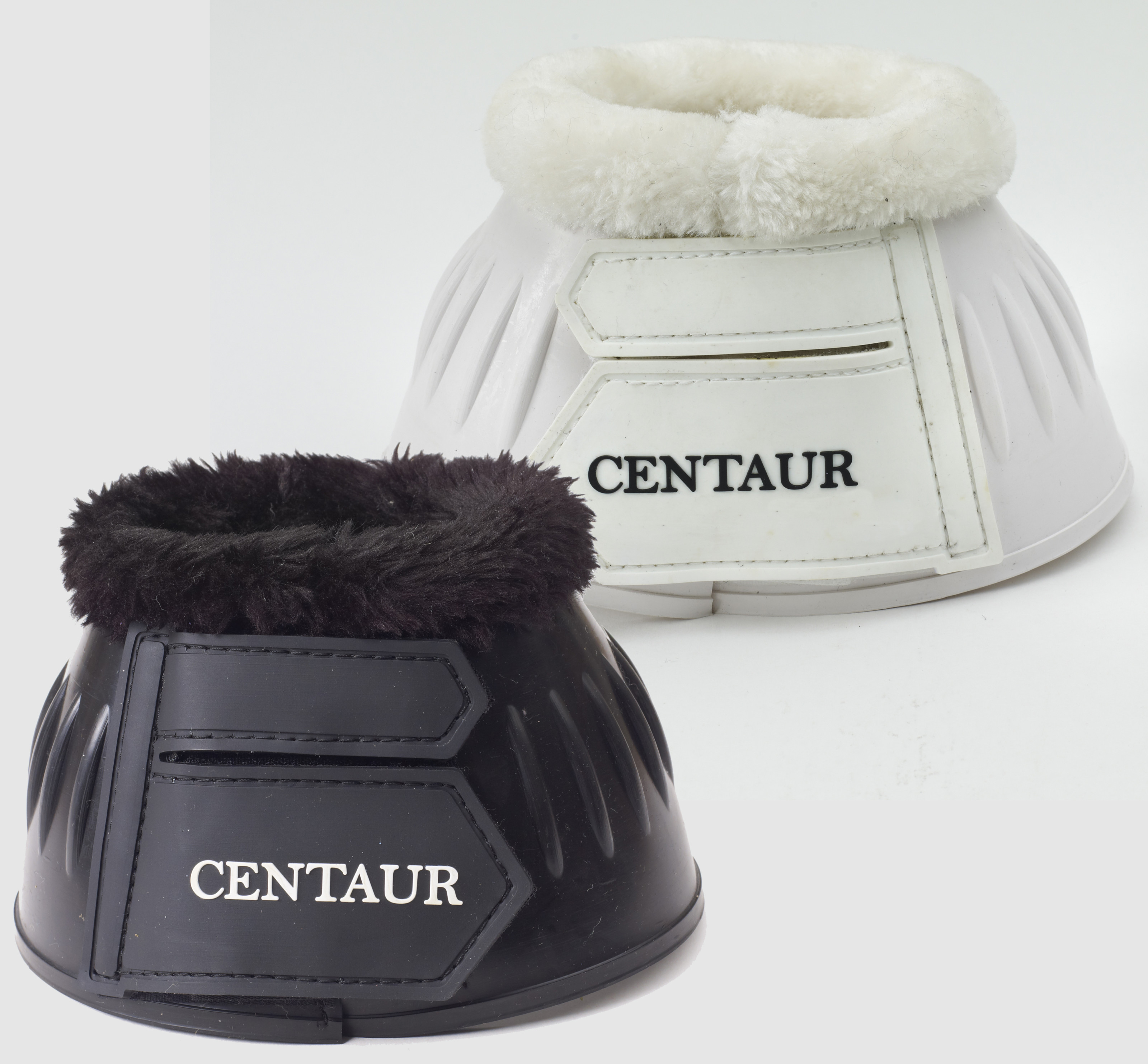 Centaur Fleece Cuff Bell Boots-White - Black - Centaur-470790-Black ...