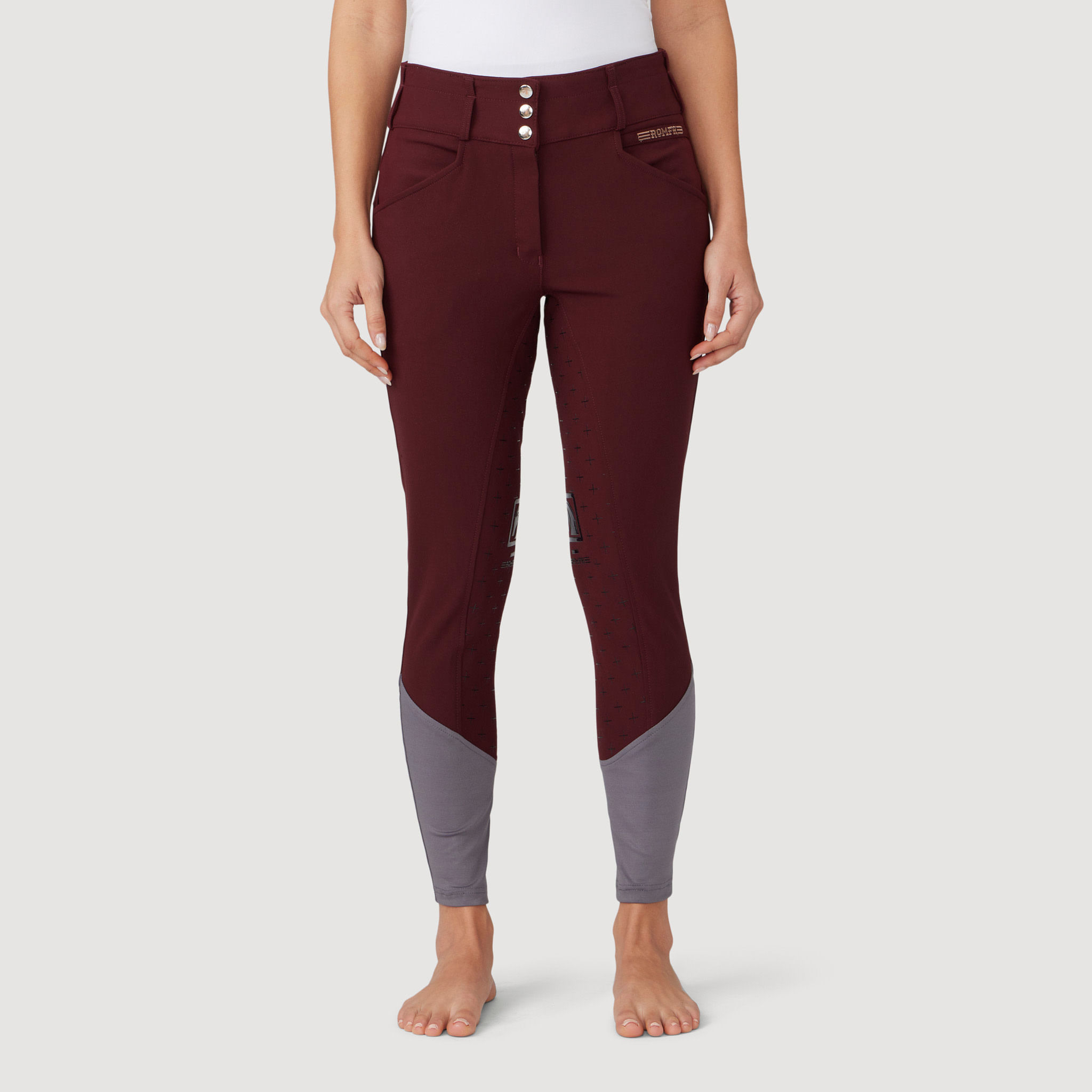Romfh Women's Lexy 3-Button Full Grip Breeches - Dark Rust - Romfh ...