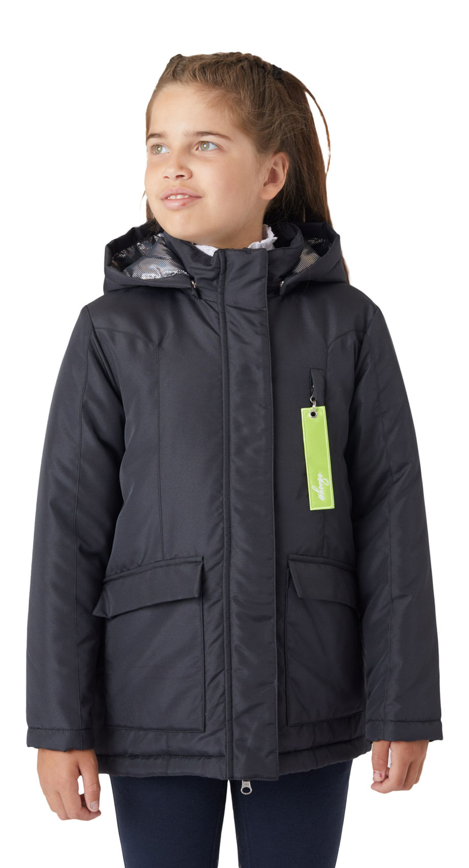 Horze Kids' Asta Winter Parka Jacket - Dark Navy - Horze-33800-VDB ...