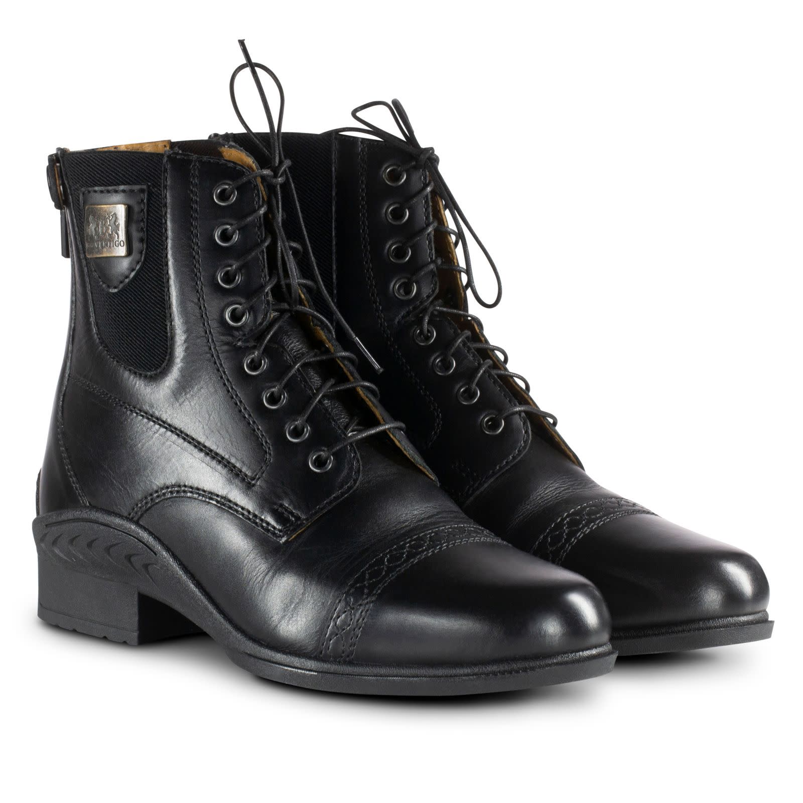 OVERSTOCK: Women's Jupiter Front-Lace Paddock Boots - 37 - Black - Bit ...