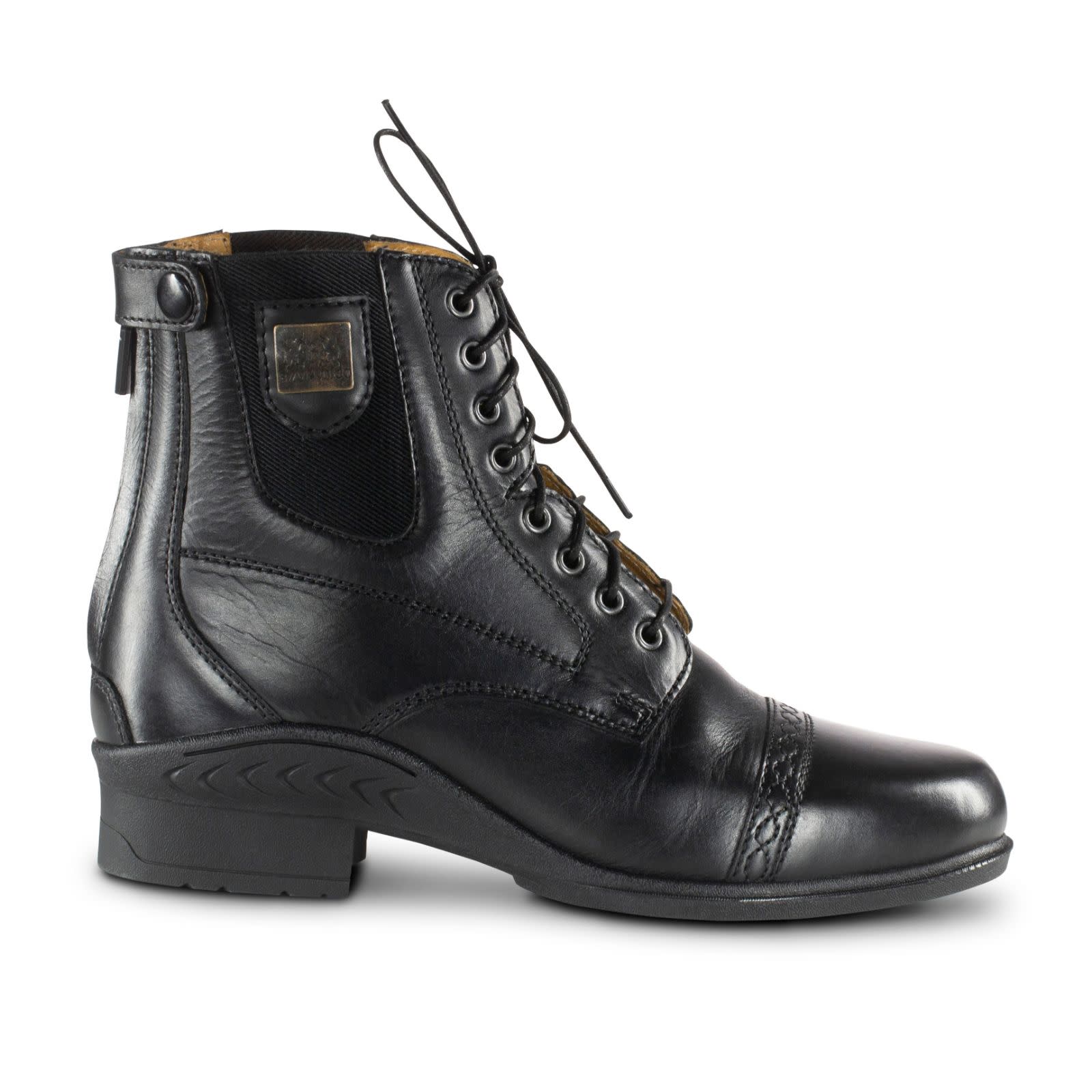 OVERSTOCK: Women's Jupiter Front-Lace Paddock Boots - 37 - Black - Bit ...
