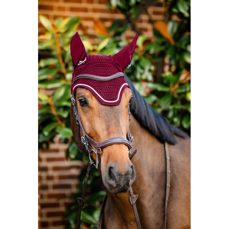 Horseware Signature Ear Net - Burgundy - Horseware-DEHPM0-Q000 - Bit of ...