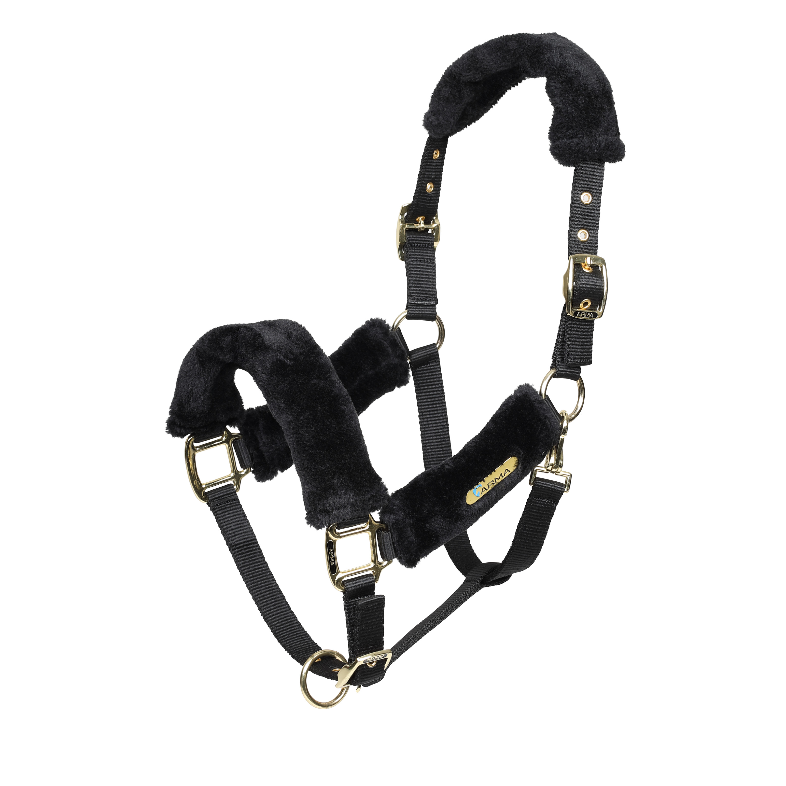Shires ARMA Fleece Headcollar - Black - ARMA-10501-BLK - Bit of Britain
