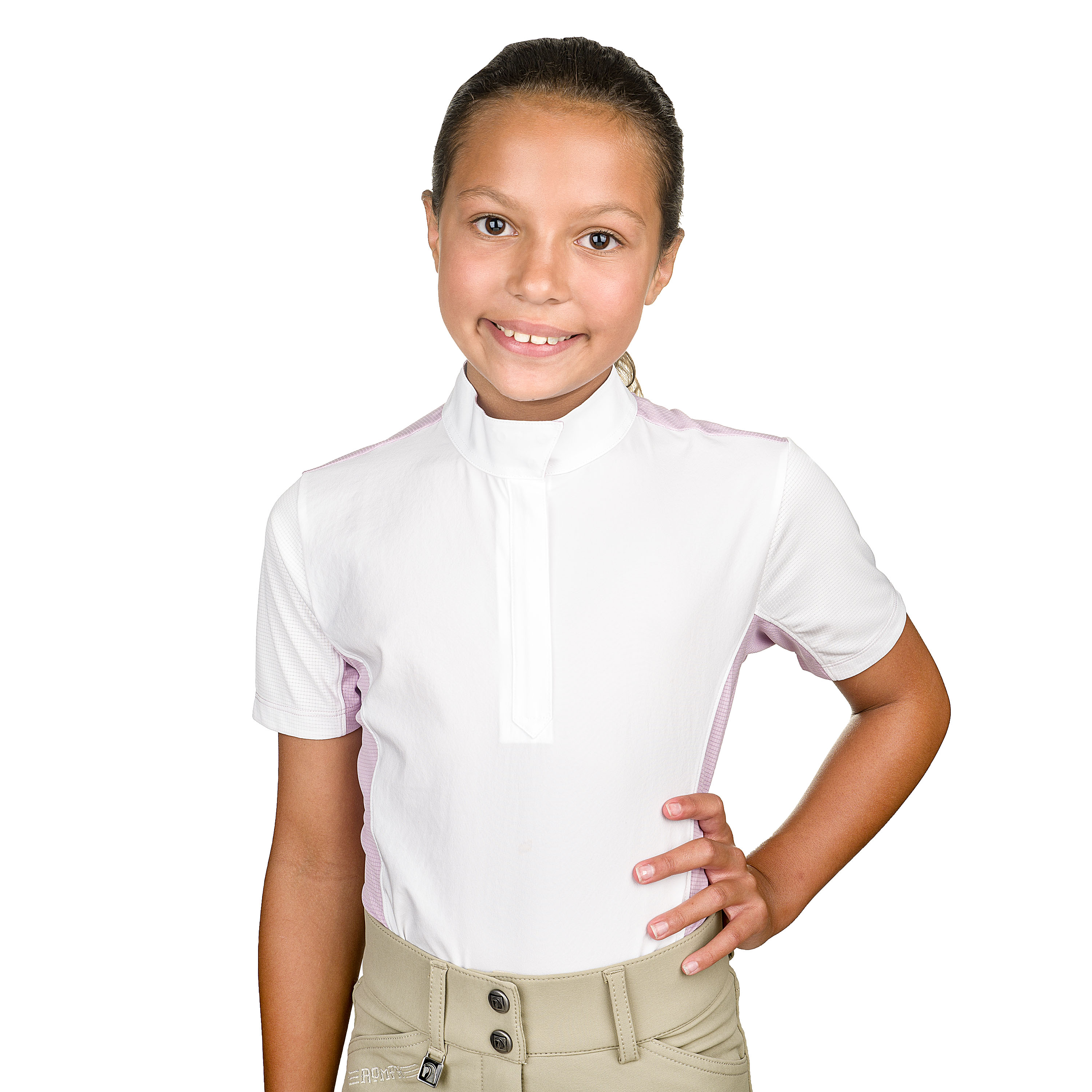 Romfh Kids' Classic Short Sleeve Show Shirt - White/Soft Plum Graphic ...