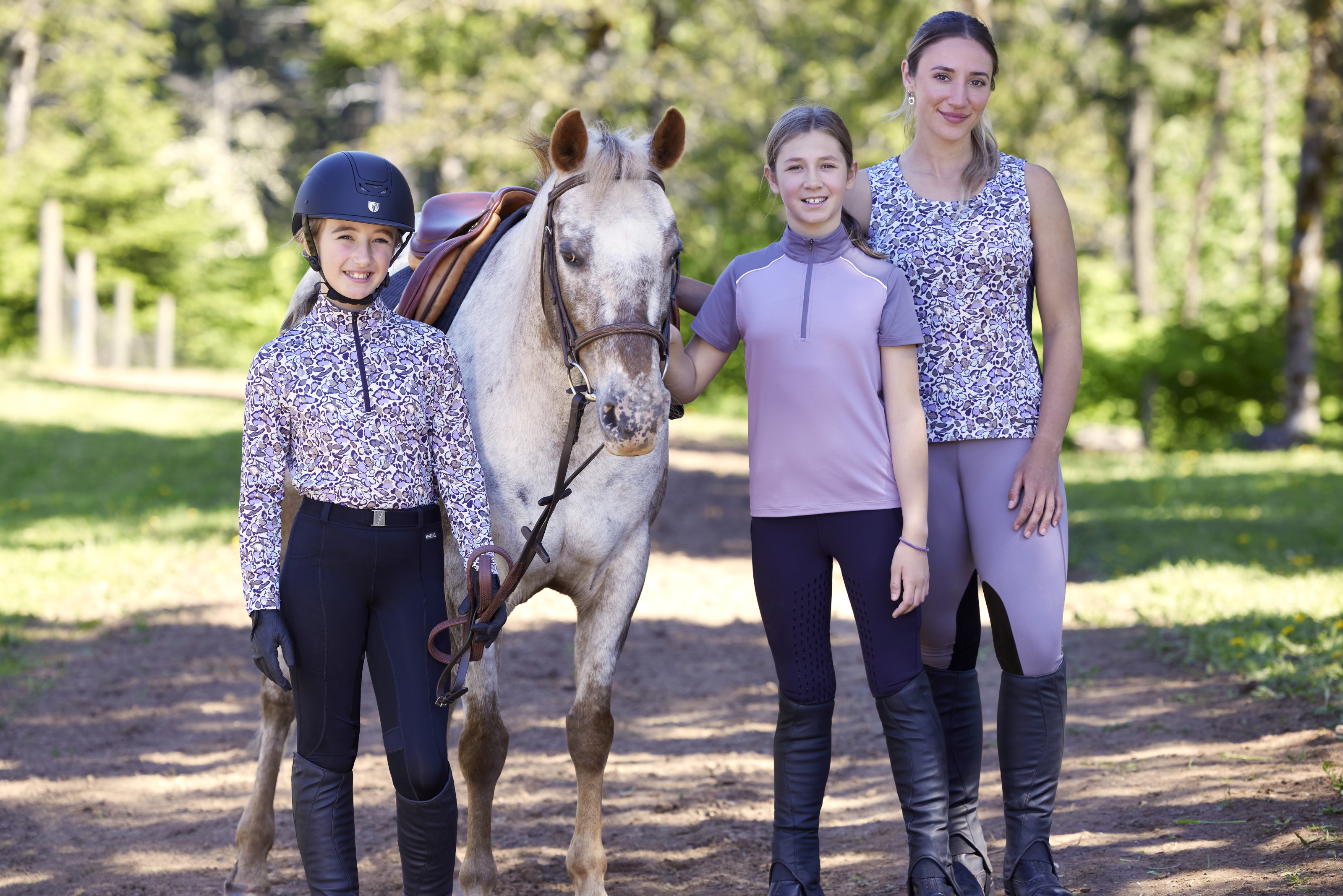 Kerrits Kids' Breeze Ice Fil Long Sleeve Shirt - Orchid Springtime ...