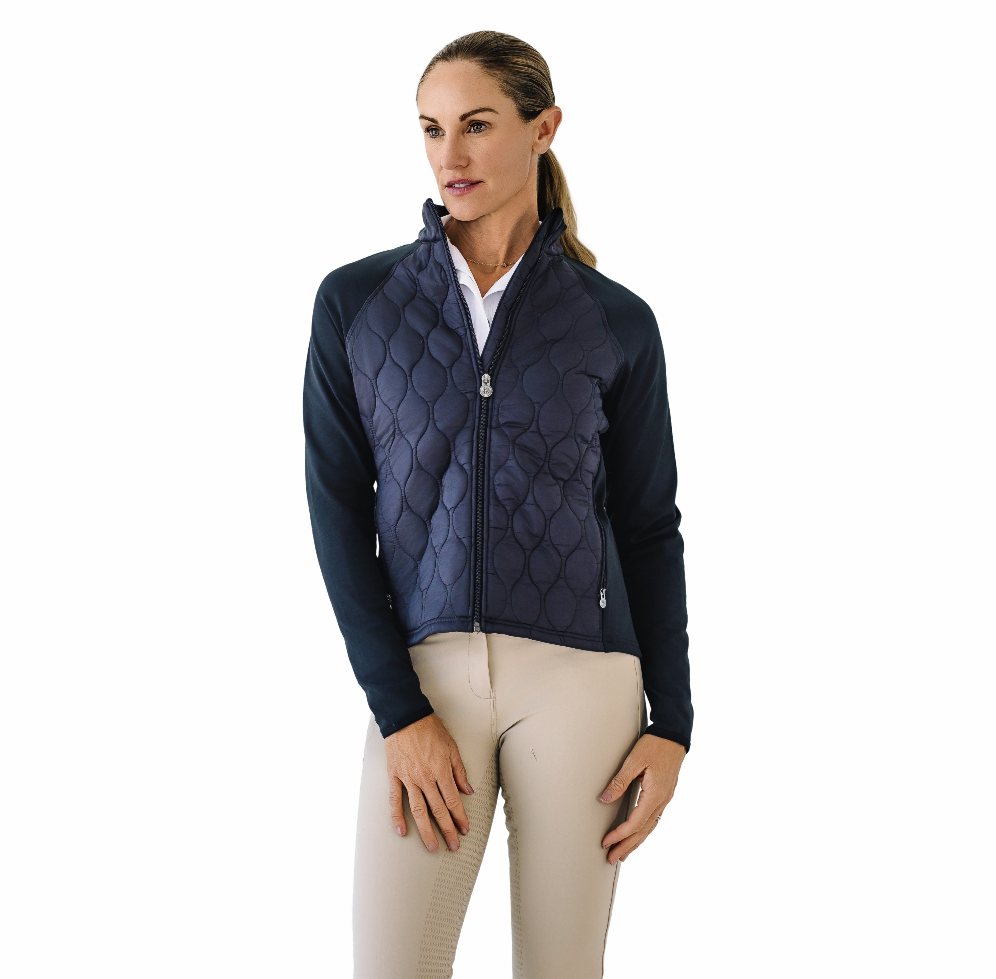 Ovation Women's Quilt Hybrid Puffer Jacket - Black/Black - Ovation ...