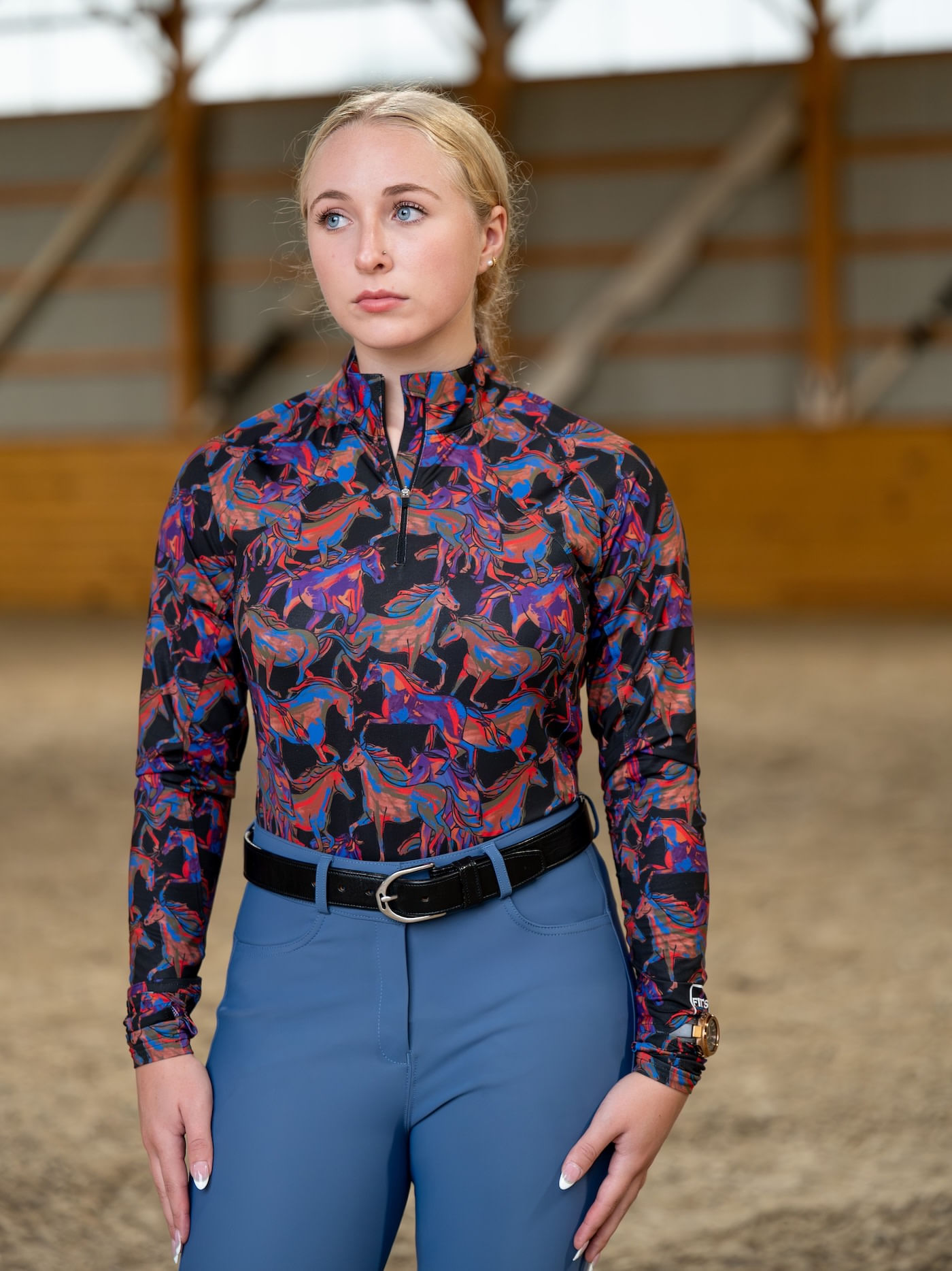 FITS Women's Juniper 1/4 Zip Winter Long Sleeve - Wild Horses - FITS ...